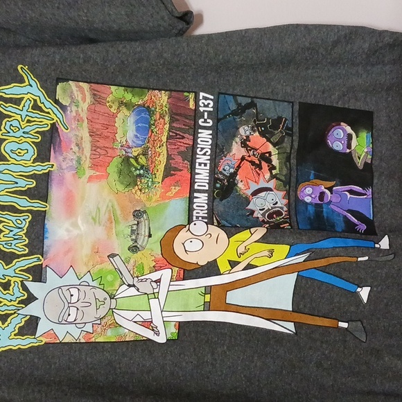 Rick And Morty Shop | Shirts | Rick And Morty Tee Shirt Gray With From ...